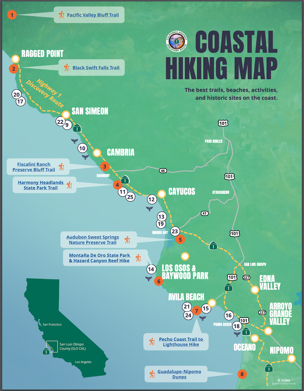 New Hiking Map of Highway 1! - Digs Vacation Rentals